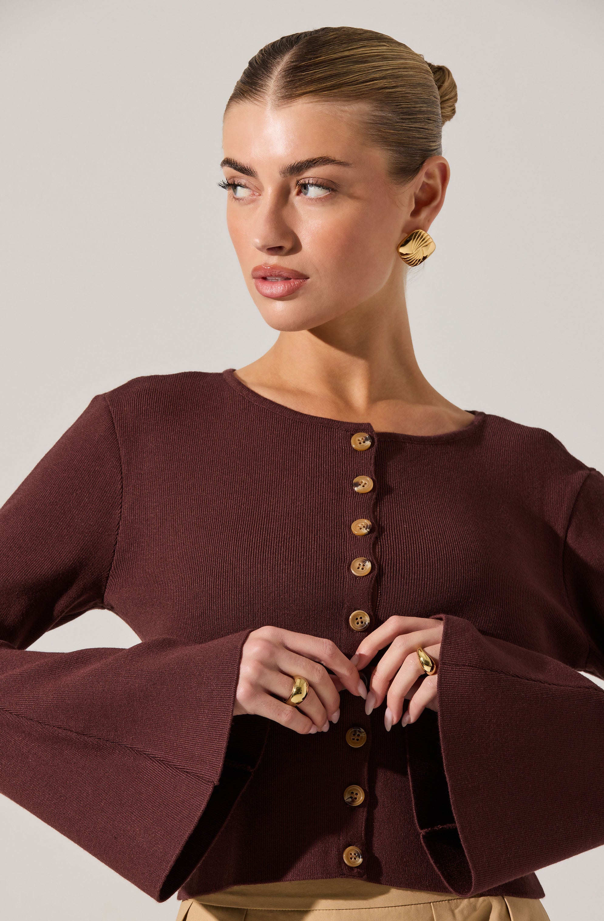 Nylah Bell Sleeve Cardigan - ASTR the Label