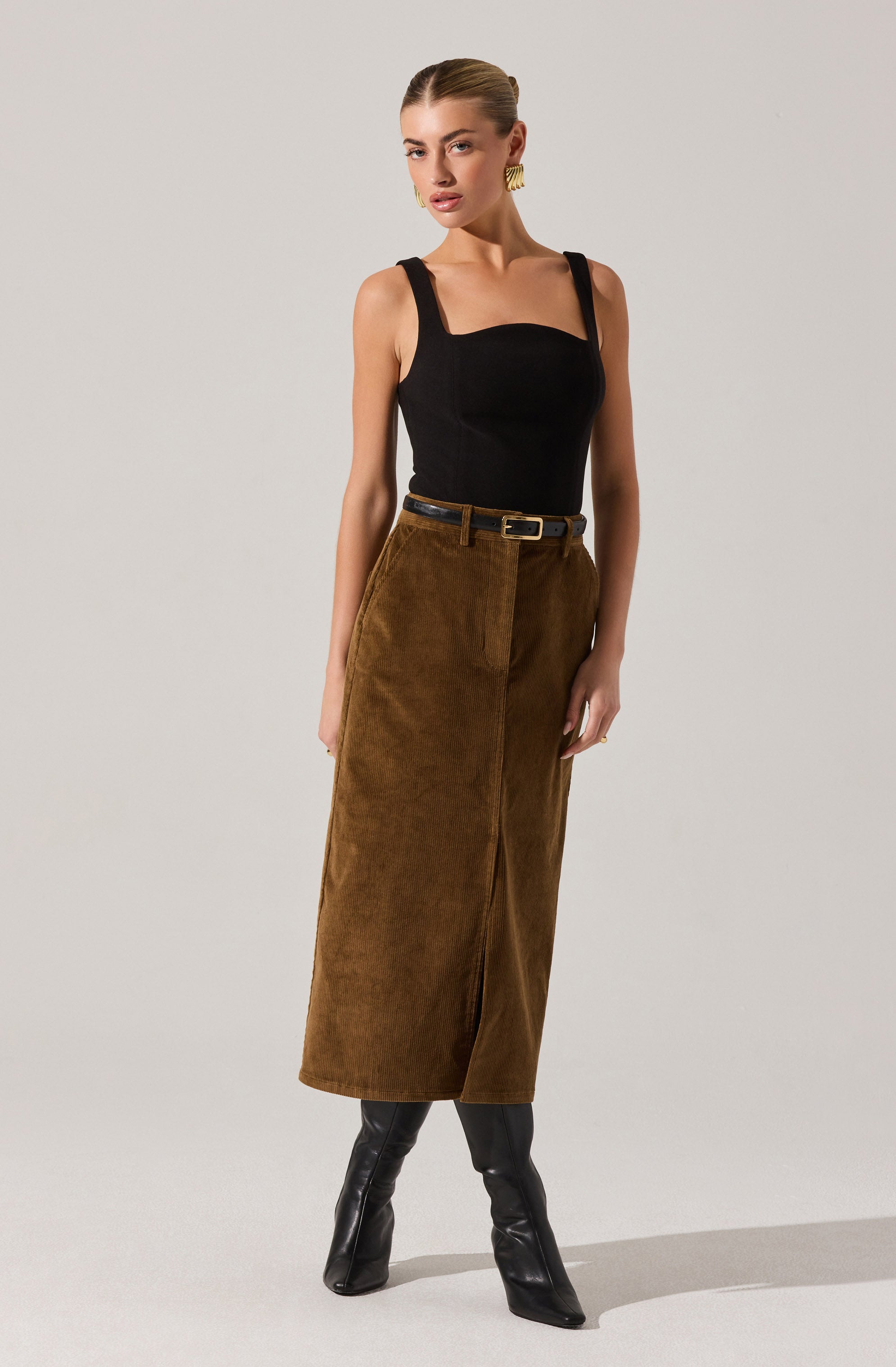 Kendal Curved Neck Bodysuit - ASTR the Label