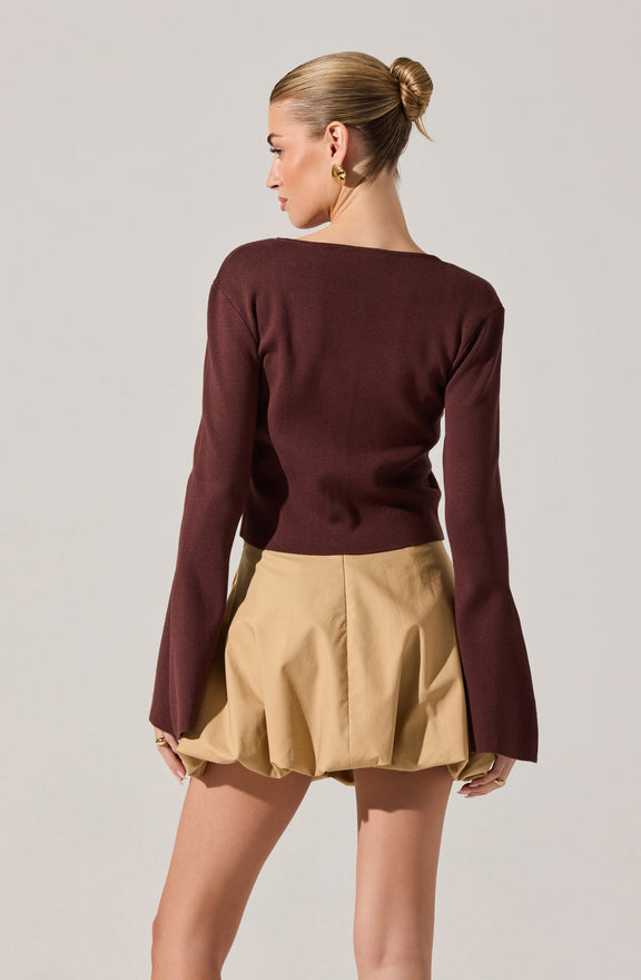 Nylah Bell Sleeve Cardigan - ASTR the Label