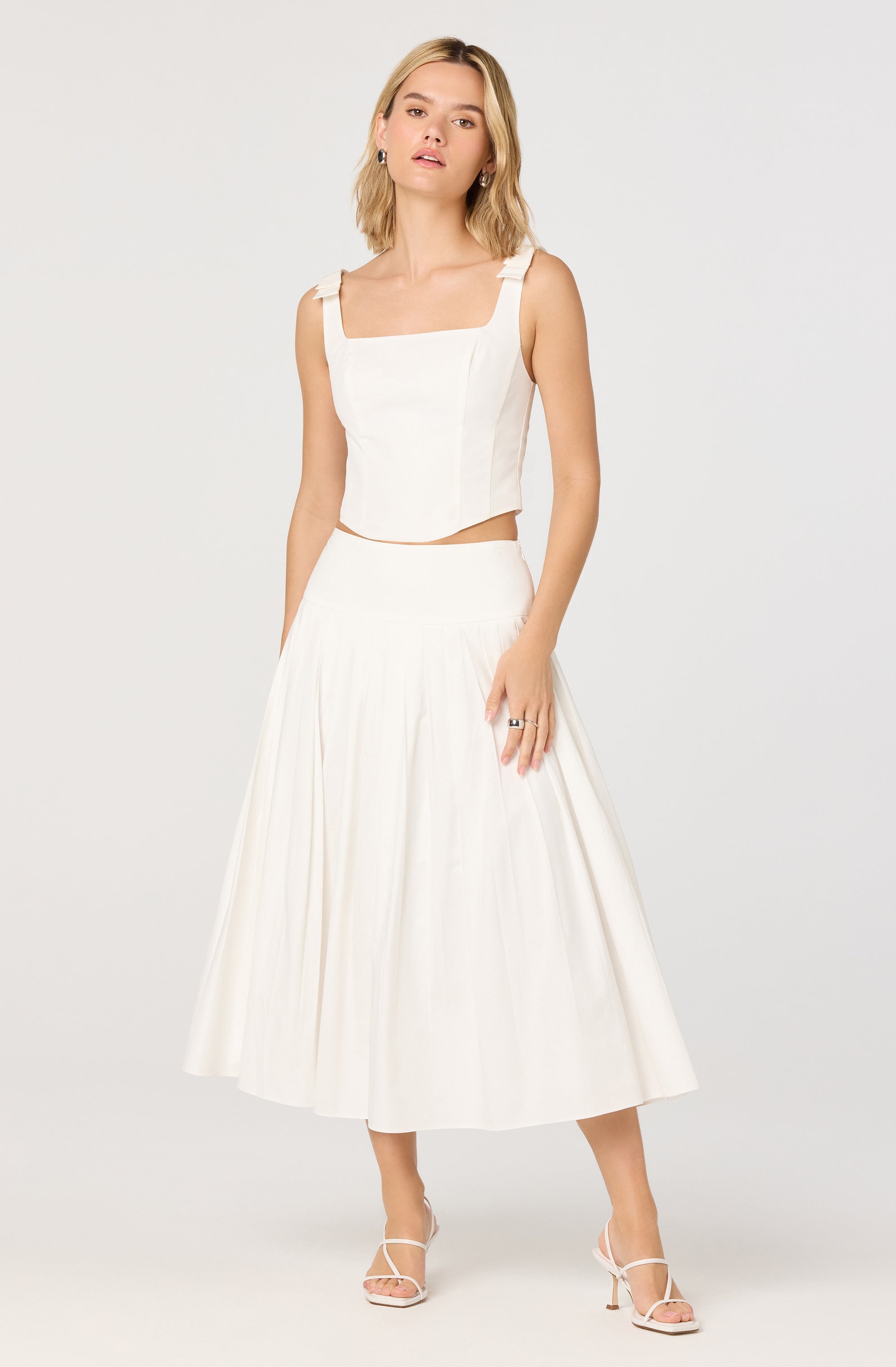 Alexcia Bow-Strap Cropped Corset Top - ASTR the Label