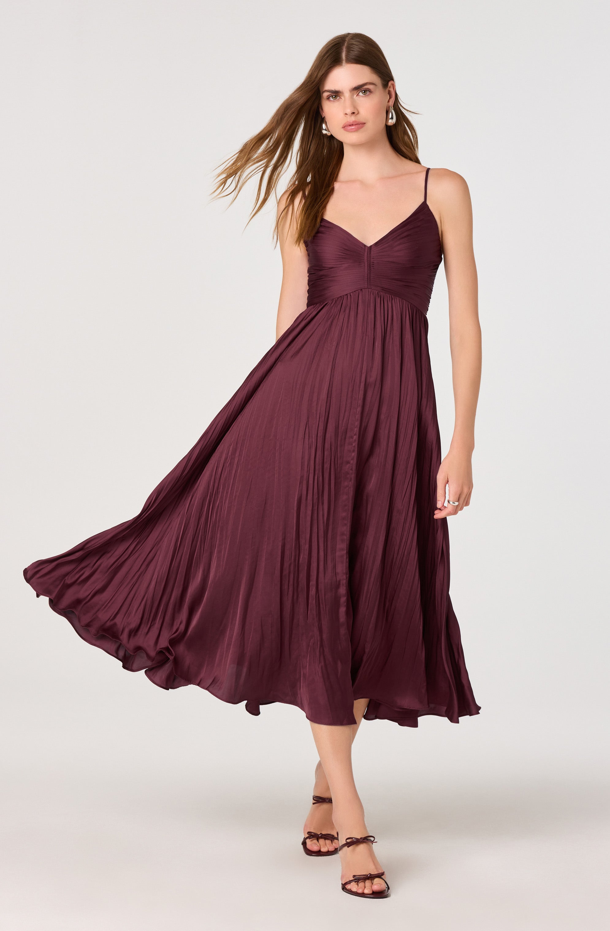 Maeve Pleated Midi Dress– ASTR the Label