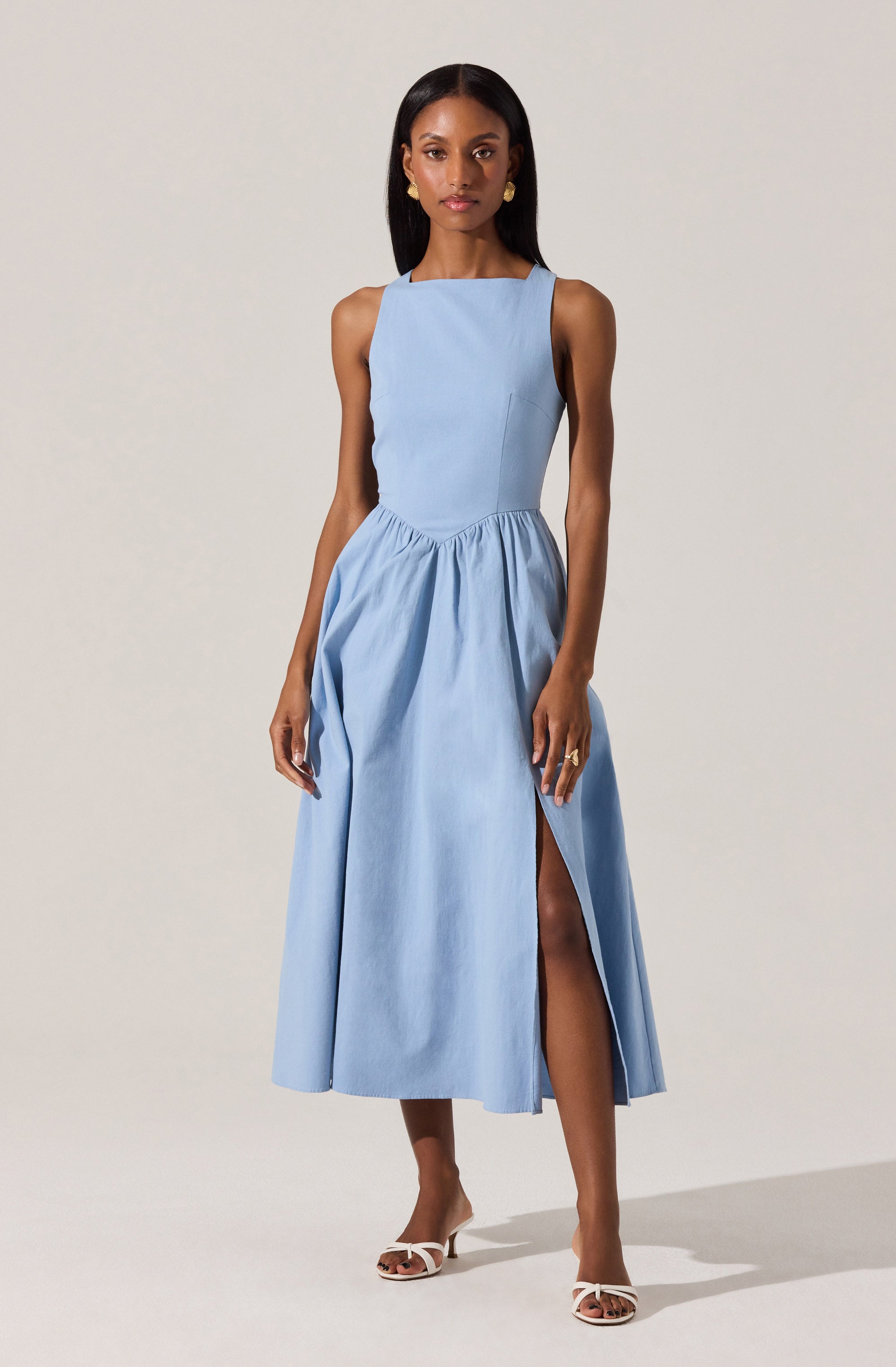 Bow Back Apron Midi Dress - ASTR the Label