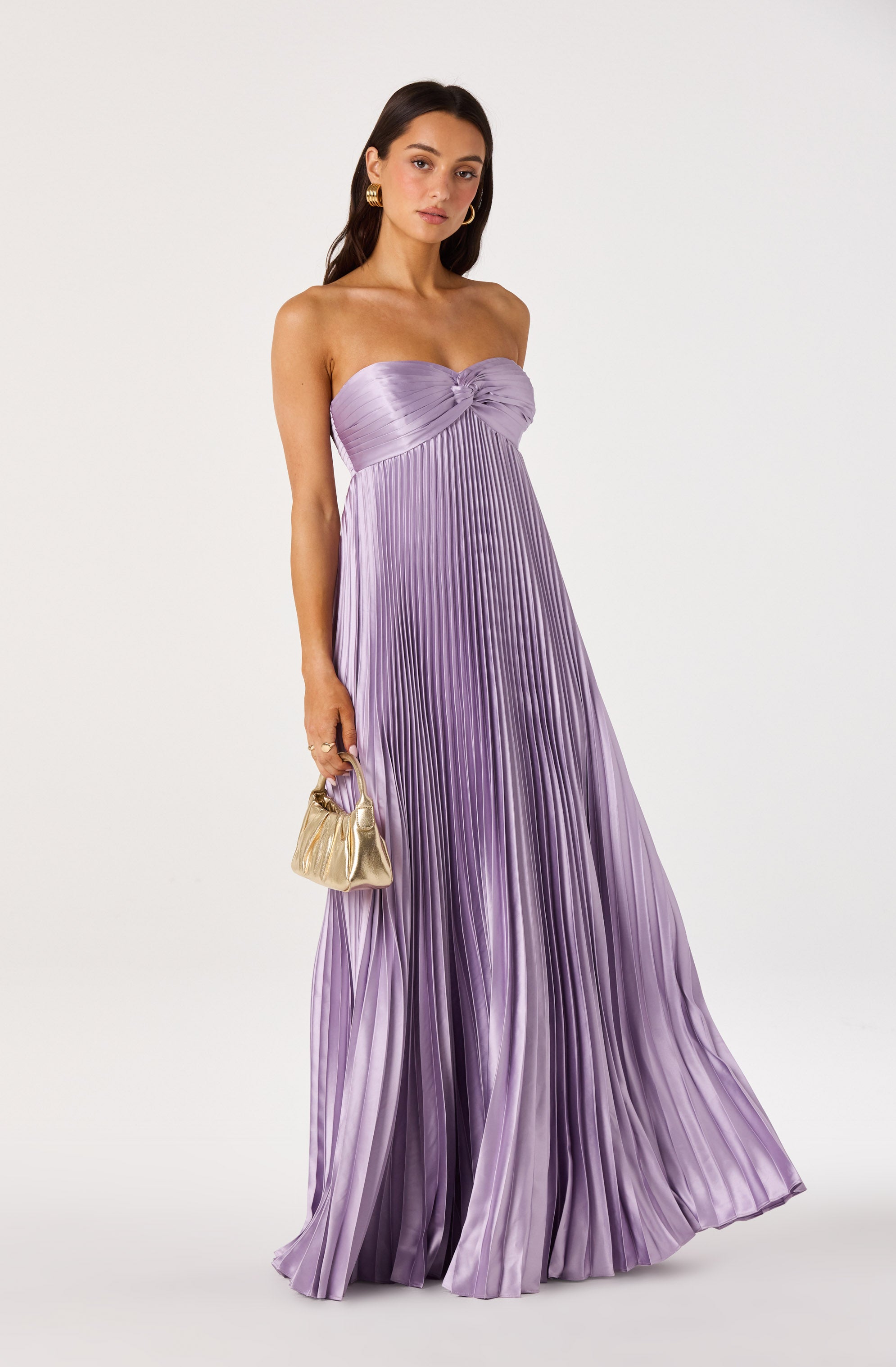 Cyrina Plissé Strapless Maxi Gown - ASTR the Label